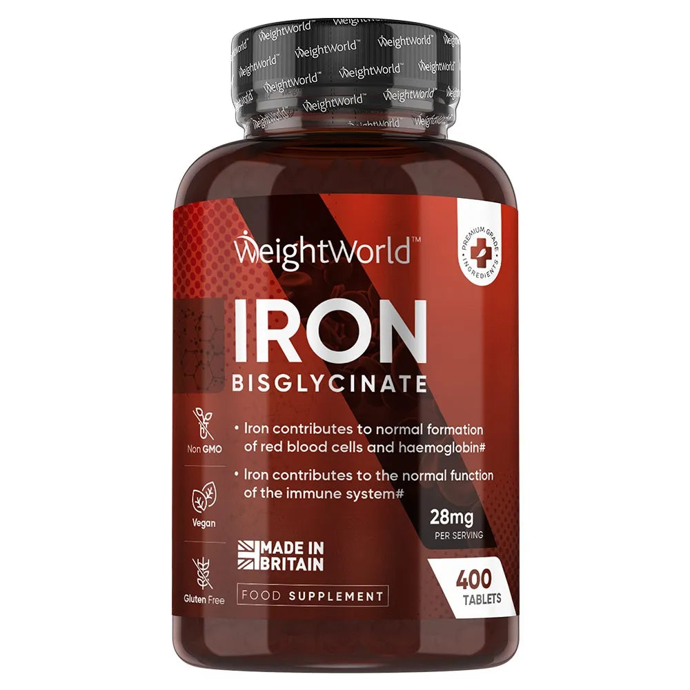 Iron Tablets 28mg - 400 Vegan Tablets (1 Year Supply) - Keto Friendly ...